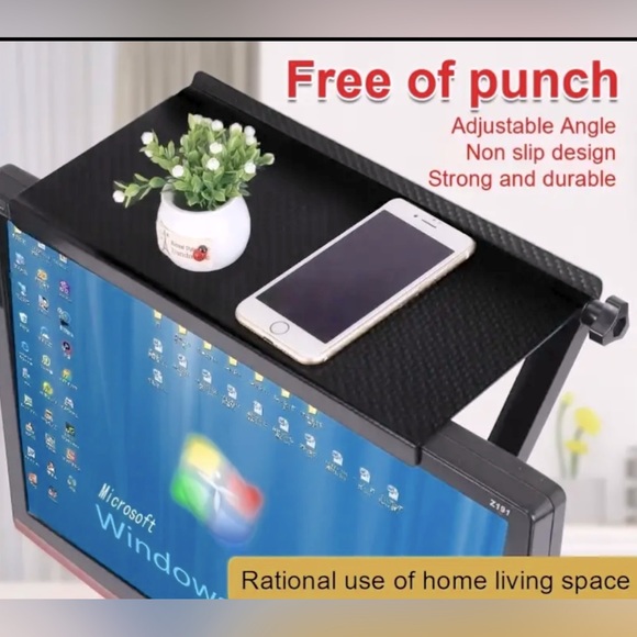 Other | Tvcomputer Top Storage Shelf Adjustable Monitor Storage Rack ...